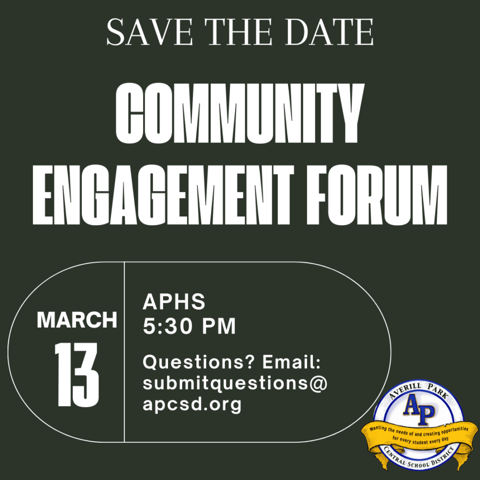 Save the Date: Community Engagement Forum | Averill Park Central School ...