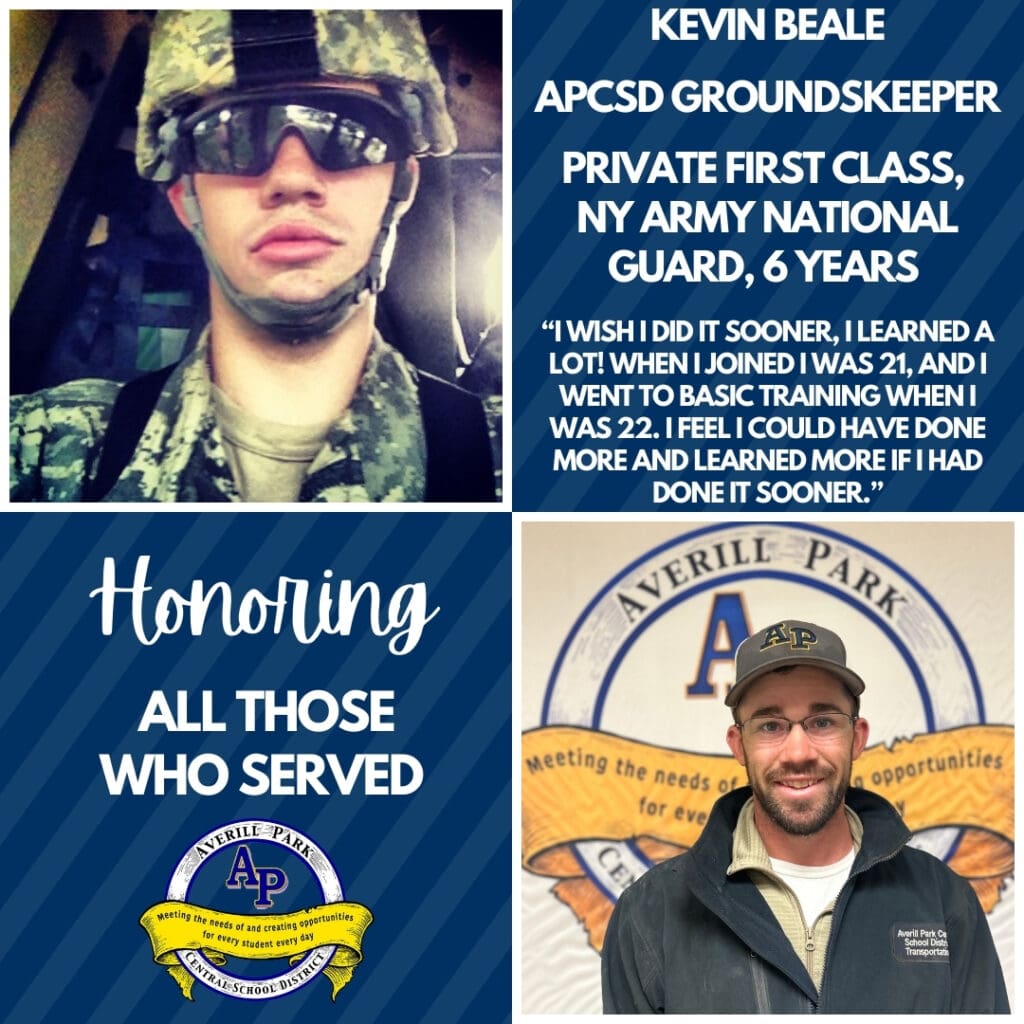 Honoring Those Who Served: Kevin Beale | Averill Park Central School ...