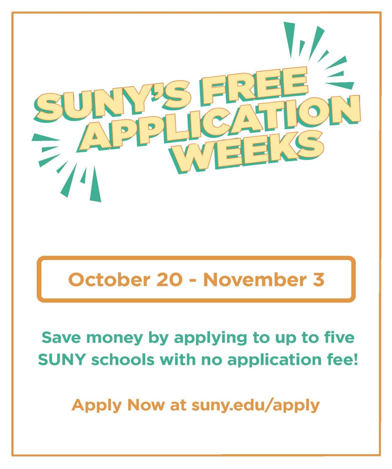 SUNY Free Application Week: 10/20/25 -11/03/25 | Averill Park Central ...